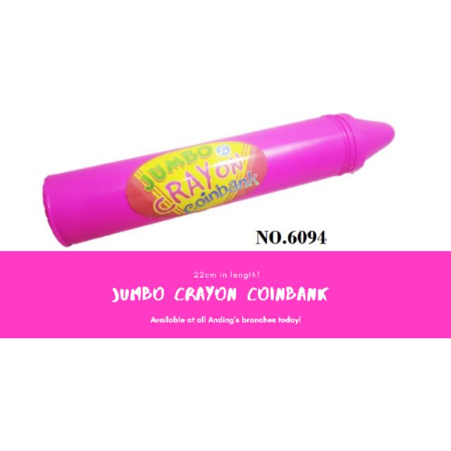 Jumbo Crayon Coin Bank 21 Inches | Shopee Philippines