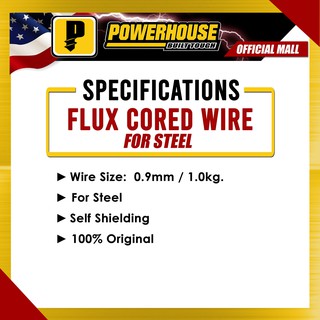 POWERHOUSE Metal Steel Self Shielding Flux Cored Wire MIG Gasless ...