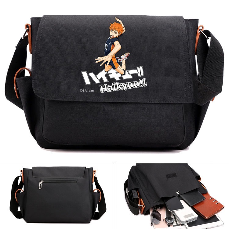 Fashion Men Bags Anime Haikyuu Bag Crossbody Bag Shoulder Bag Student ...