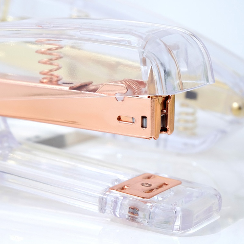 Acrylic Clear Stapler Gold Stapler Cool Office Desk Accessory for ...