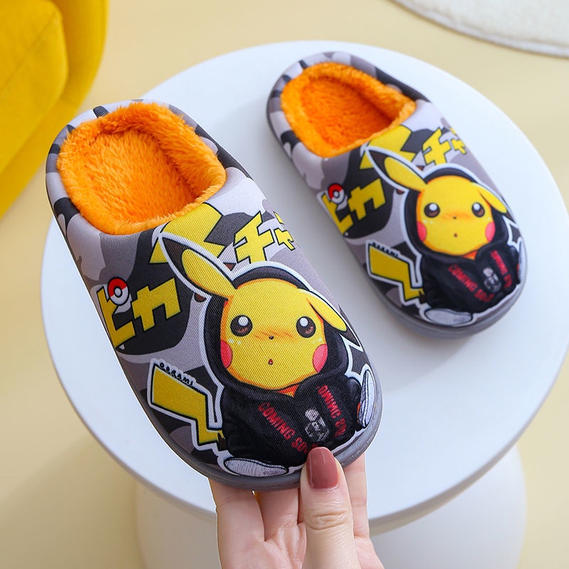 Pokemon Plush Cotton Slippers Kawaii Pikachu Gengar Charizard Vaporeon ...