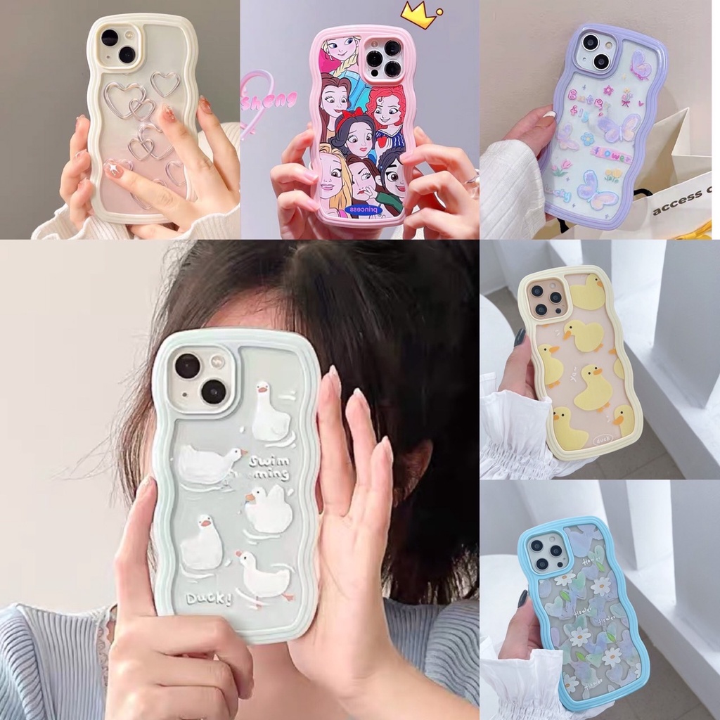 CASE For Iphone Silicone Wave Edge Cartoon Model i13 13pro 13promax | Shopee Philippines