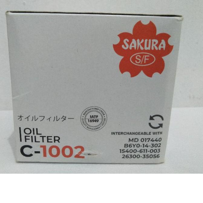 Original Mitsubishi Sakura C-1002 Oil Filter For Colt T120SS Maven ...