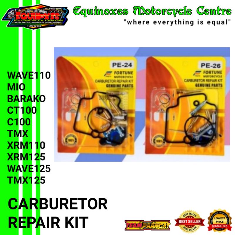 CARBURETOR REPAIR KIT WAVE110 MIO BARAKO CT100 C100 TMX XRM110/125 ...