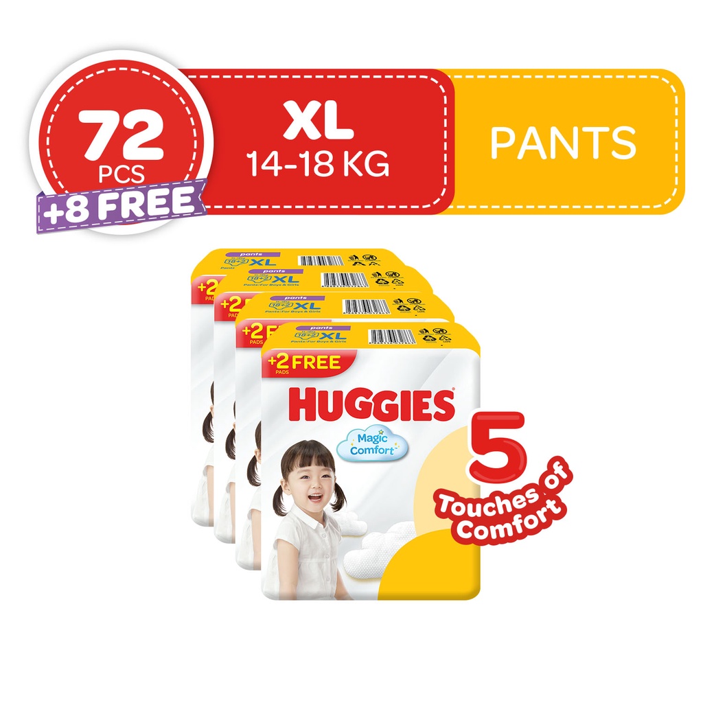 Huggies Magic Comfort Eco XL - 20 pcs x 4 packs (Limited Edition Combo ...