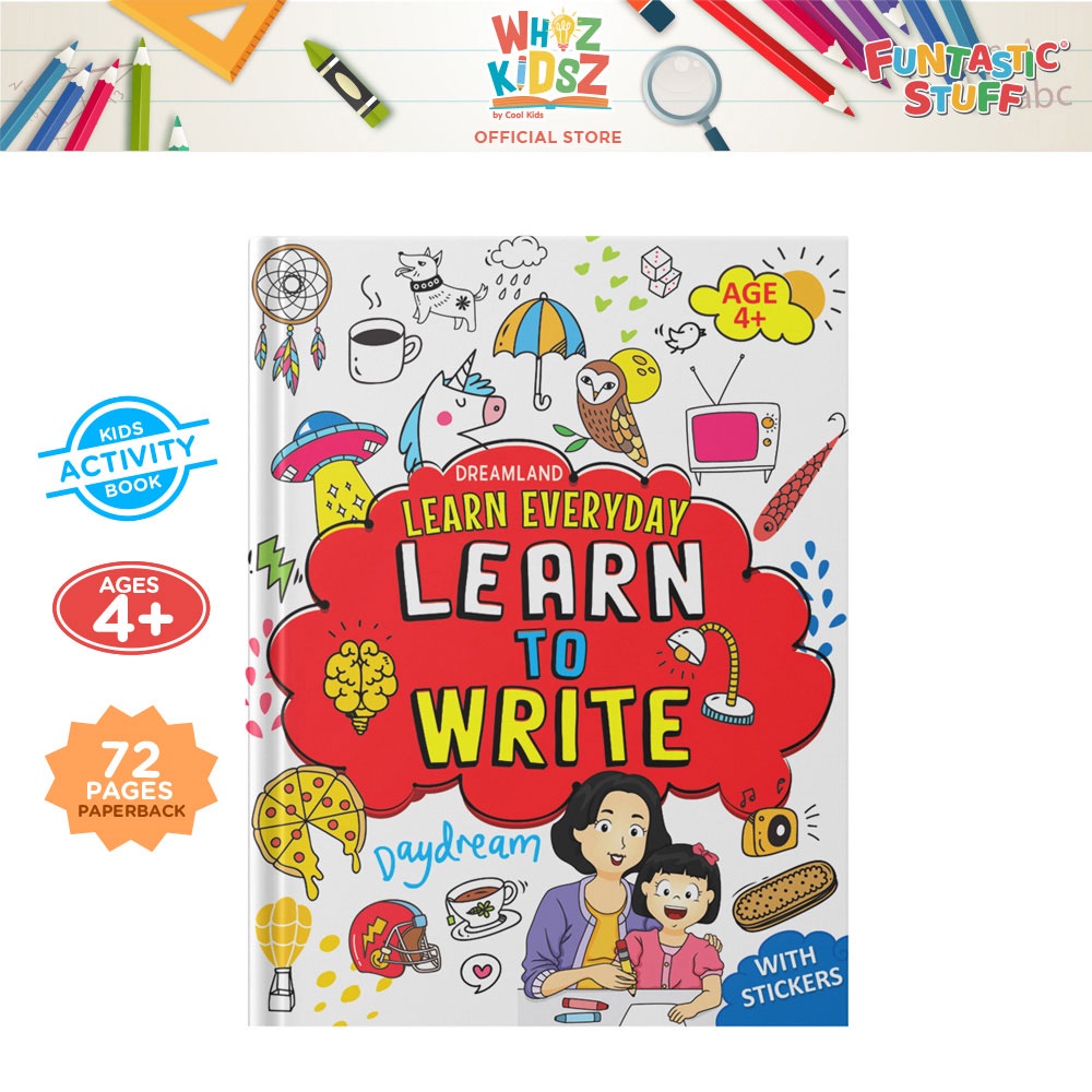 Whiz Kidsz Learn to Write with Stickers, Books for Kids (Paperback ...