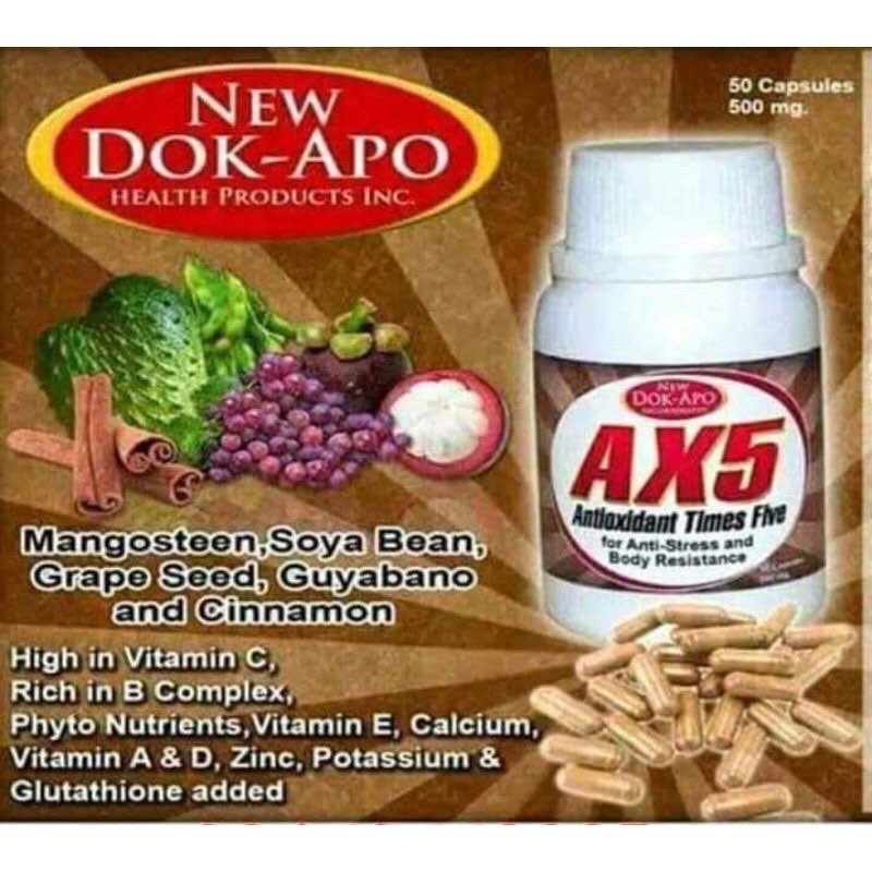 Dok Apo AX5 Antioxidant Times Five 50 Capsules | Shopee Philippines