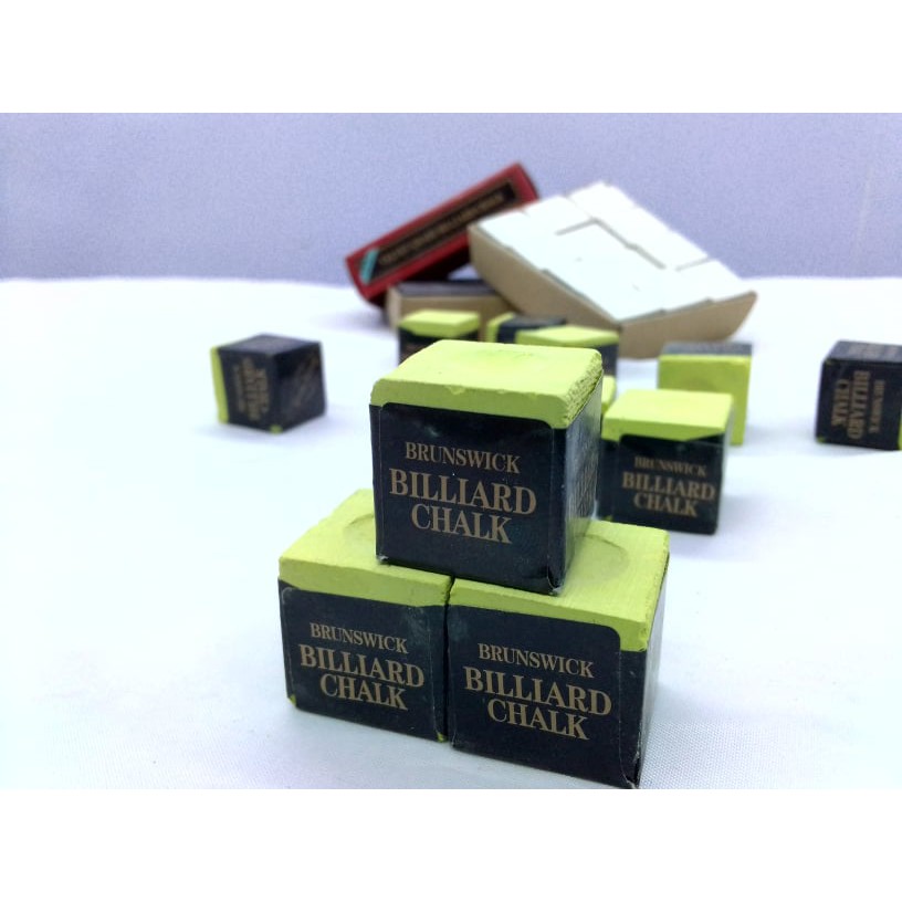 6pcs. Brunswick Chalk Yellow for Billiard Cue Stick ( tisa ng tako ng Bilyaran ) | Shopee ...