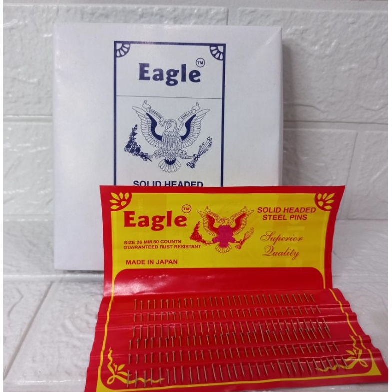 20 Pads Eagle Solid Headed Steel Pins | Shopee Philippines