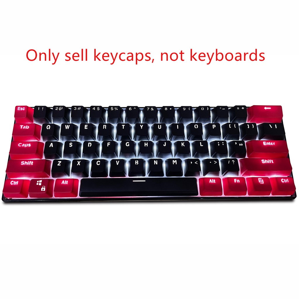 RK 61 Keycaps PBT Material OEM profile Backlit Two-Color Mechanical ...