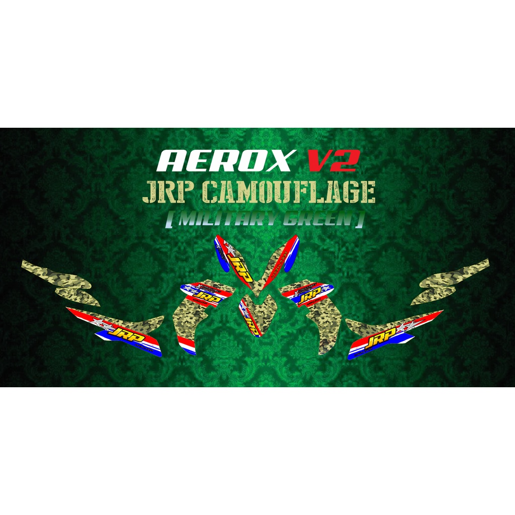Yamaha Aerox 155 VERSION 2 JRP CAMOUFLAGE (PRINTED-LAMINATED) | Shopee ...