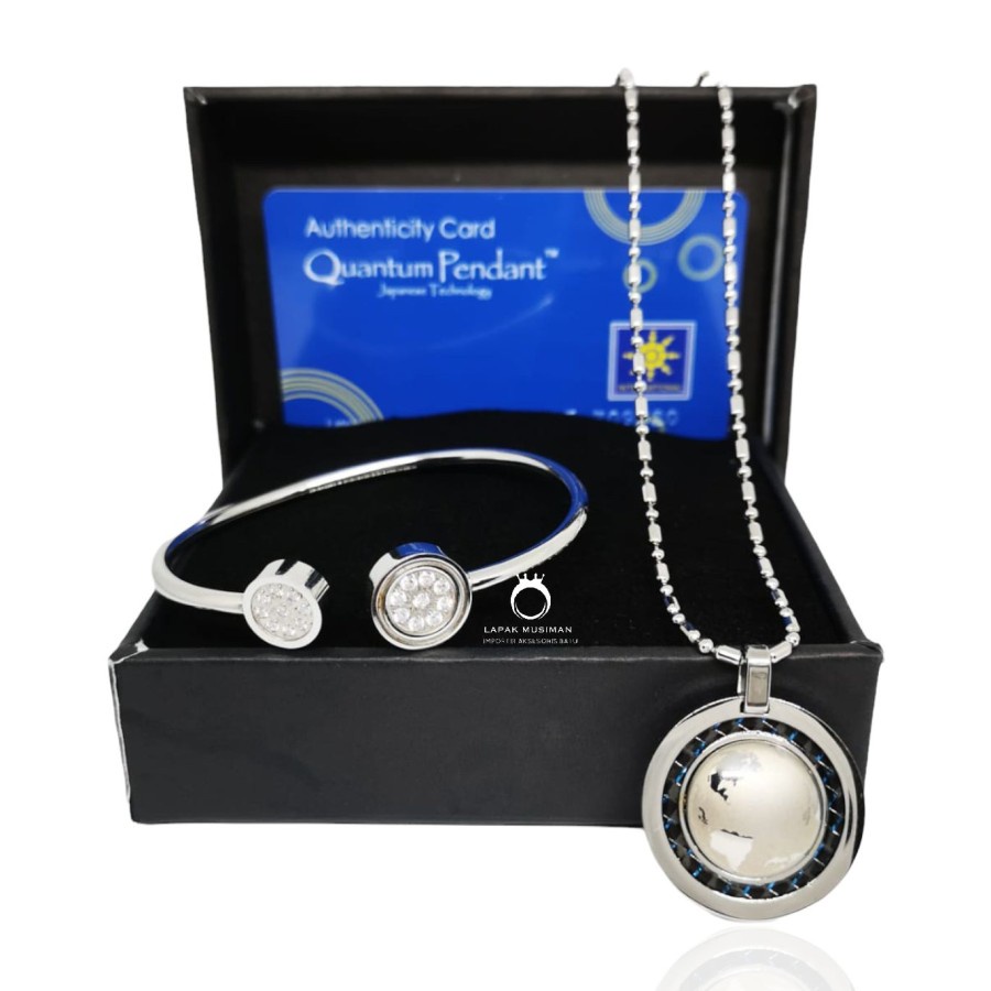 1set Quantum Health Necklace Pendant Gem Bio Energy Original Stainless ...