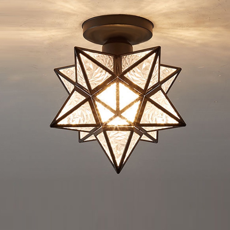 YHLAMP LED Metal Star Diamond Crystal Floral Ceiling Light Chandelier ...