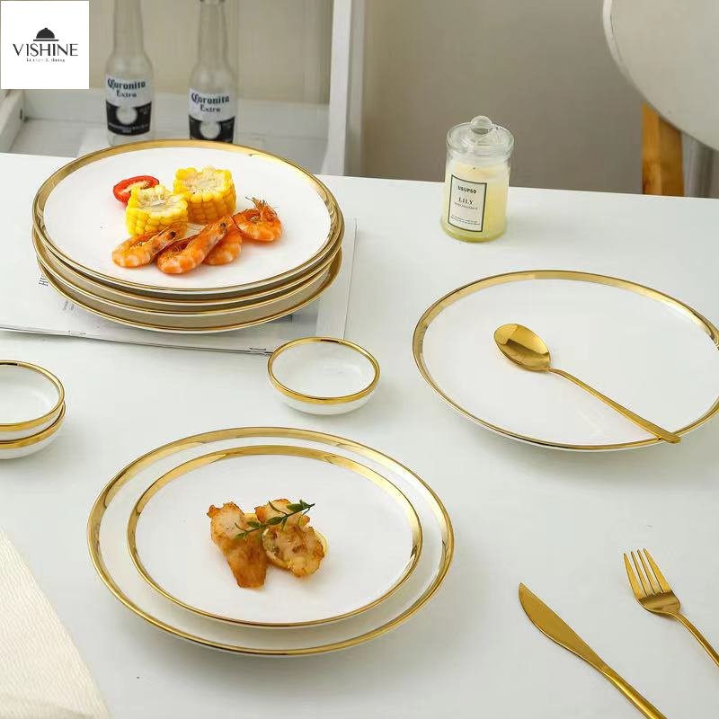 VISHINE Luxury Ceramic Tableware 12/36pcs Set 2/6person Combination ...