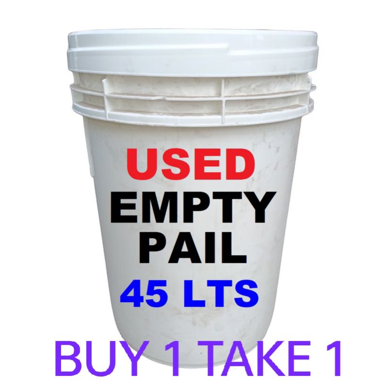 USED EMPTY PAIL CONTAINER 45 LITER CAPACITY WITH LID ( BUY 1 - TAKE 1 ...