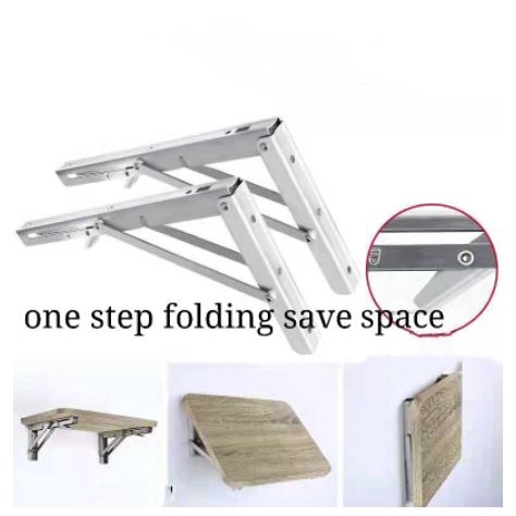 2pcs Triangle Folding Angle Bracket Shelf Bracket Folding Wall Shelf ...
