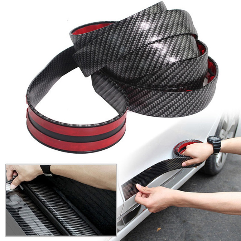 1 meter car carbon fiber pattern threshold strip universal decorative ...