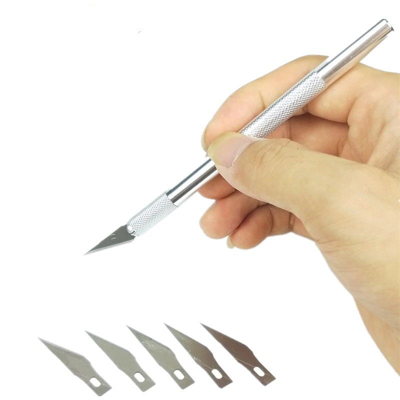 Precision Hobby Knife Metal Handle With Blades For Arts Wood Carving ...