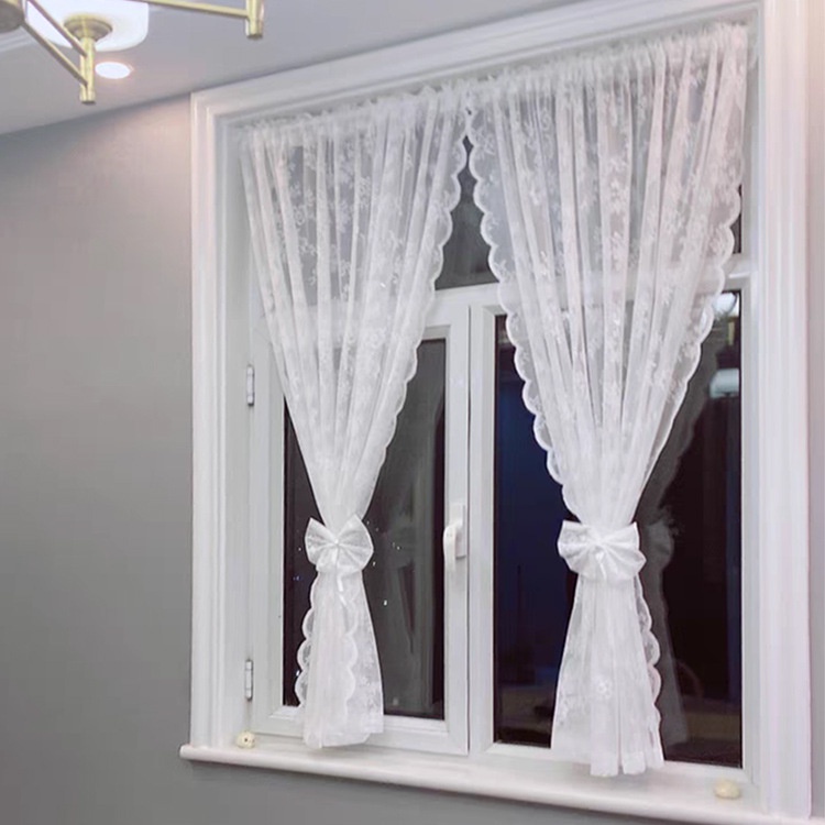 ️Ready Stock ️White Stylish Diaphanous Wavy Lace Soft Embroidered ...