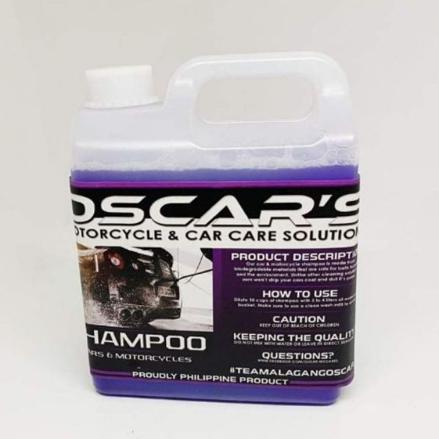 Oscar's Car Motorcycle Shampoo 1liter | Shopee Philippines