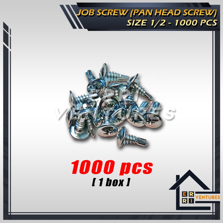 Job Screw (Pan Head Self Tapping Screw) 1000pcs | Shopee Philippines