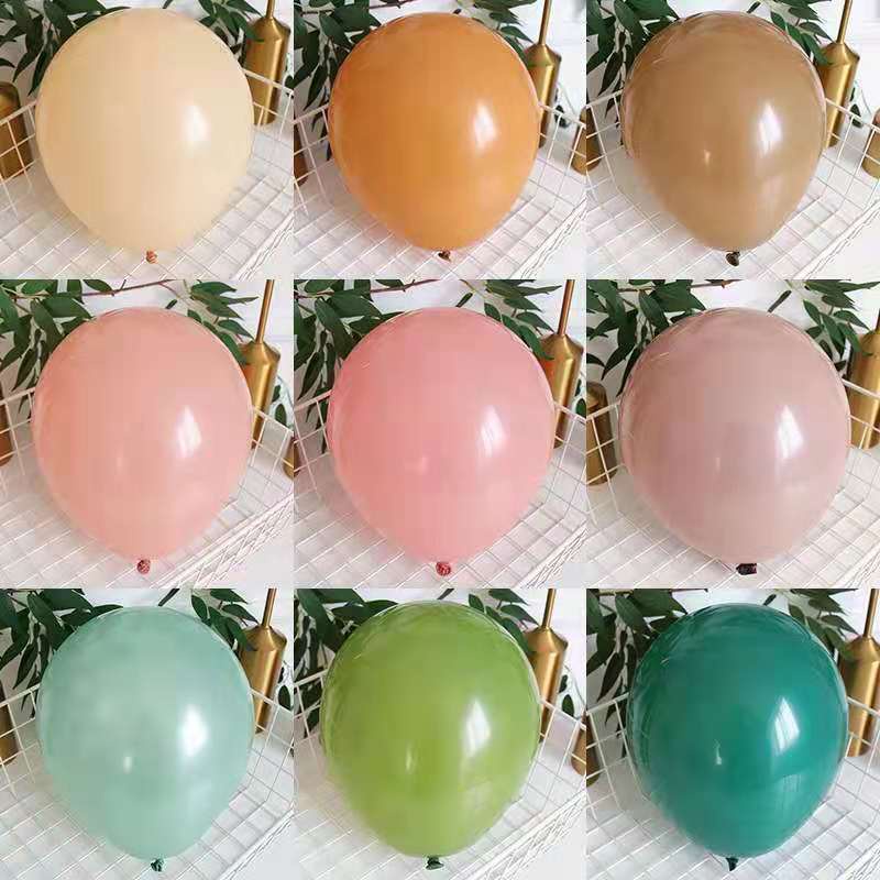 50/100pcs 10inch New Vintage Bean Paste Brown Latex Balloon Birthday ...