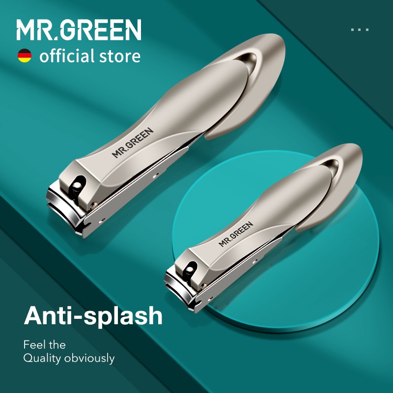 Mr.Green Nail Clippers Stainless Steel Anti Splash Fingernail Cutter ...