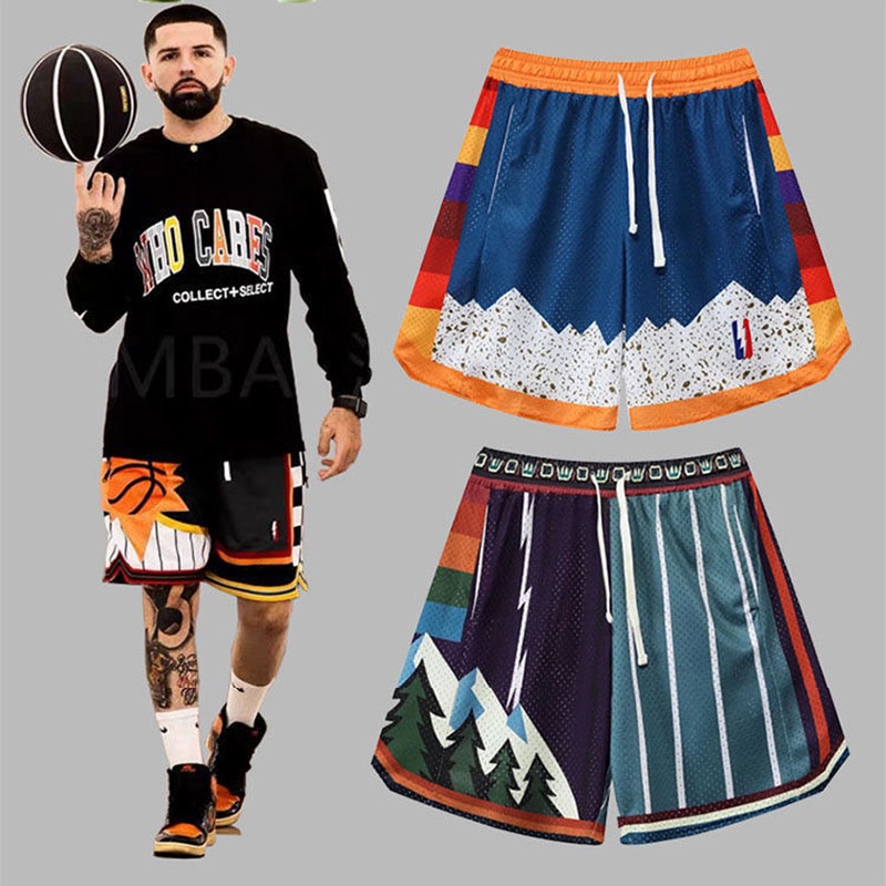 NBA Mesh Short Basketball Shorts High Quailty Men Double Layer Training ...