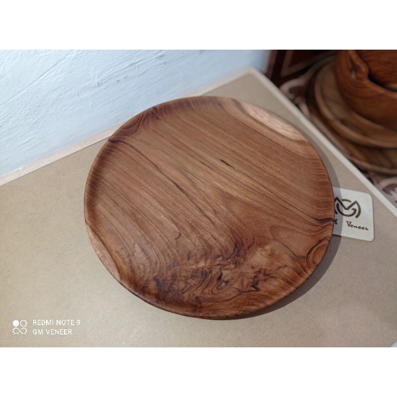 KAYU Teak Wood Liuk Pizza Plate 22 cm | Shopee Philippines