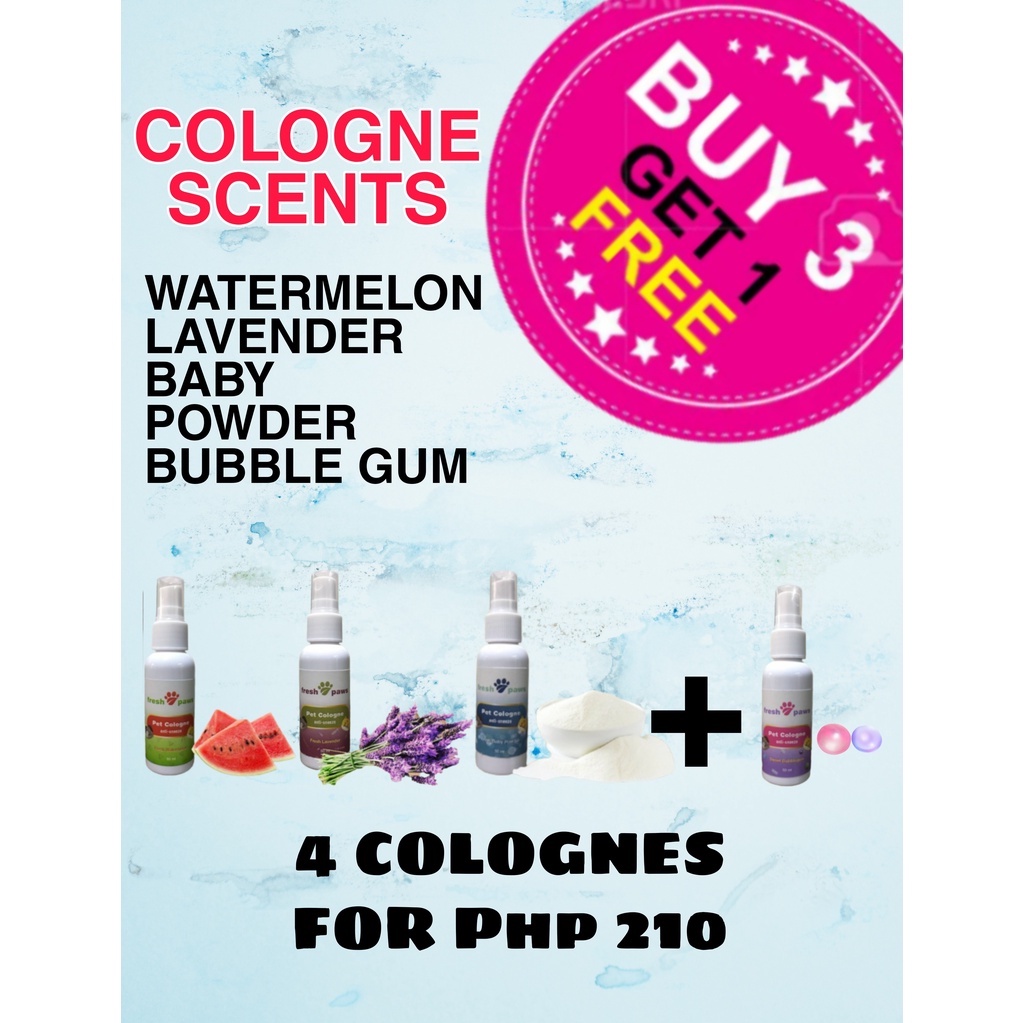 Anti-sneeze and Alcohol Free Dog Cologne 3 + 1 Promo | Shopee Philippines