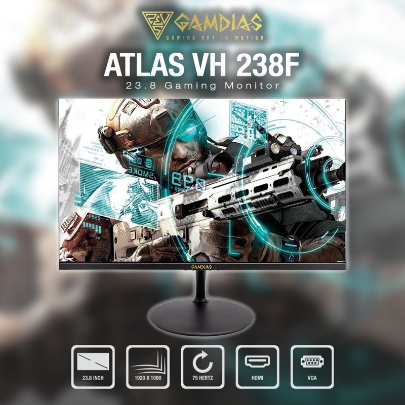 Gamdias Atlas VH238F 23.8 inch 75hz IPS Monitor | Shopee Philippines