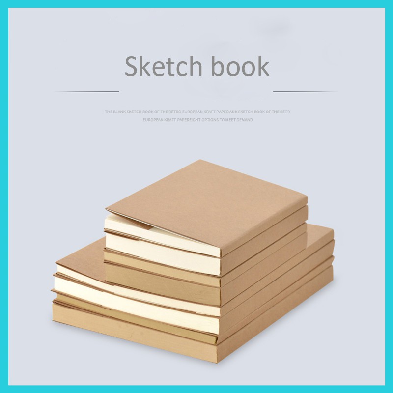 Retro Brown Paper Blank Sketch Pad Drawing Pad Scetch Pad White Paper ...