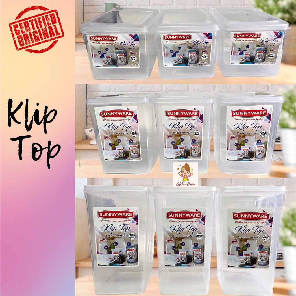 Sunnyware klip top canisters ( set of 5 PCS ) | Shopee Philippines