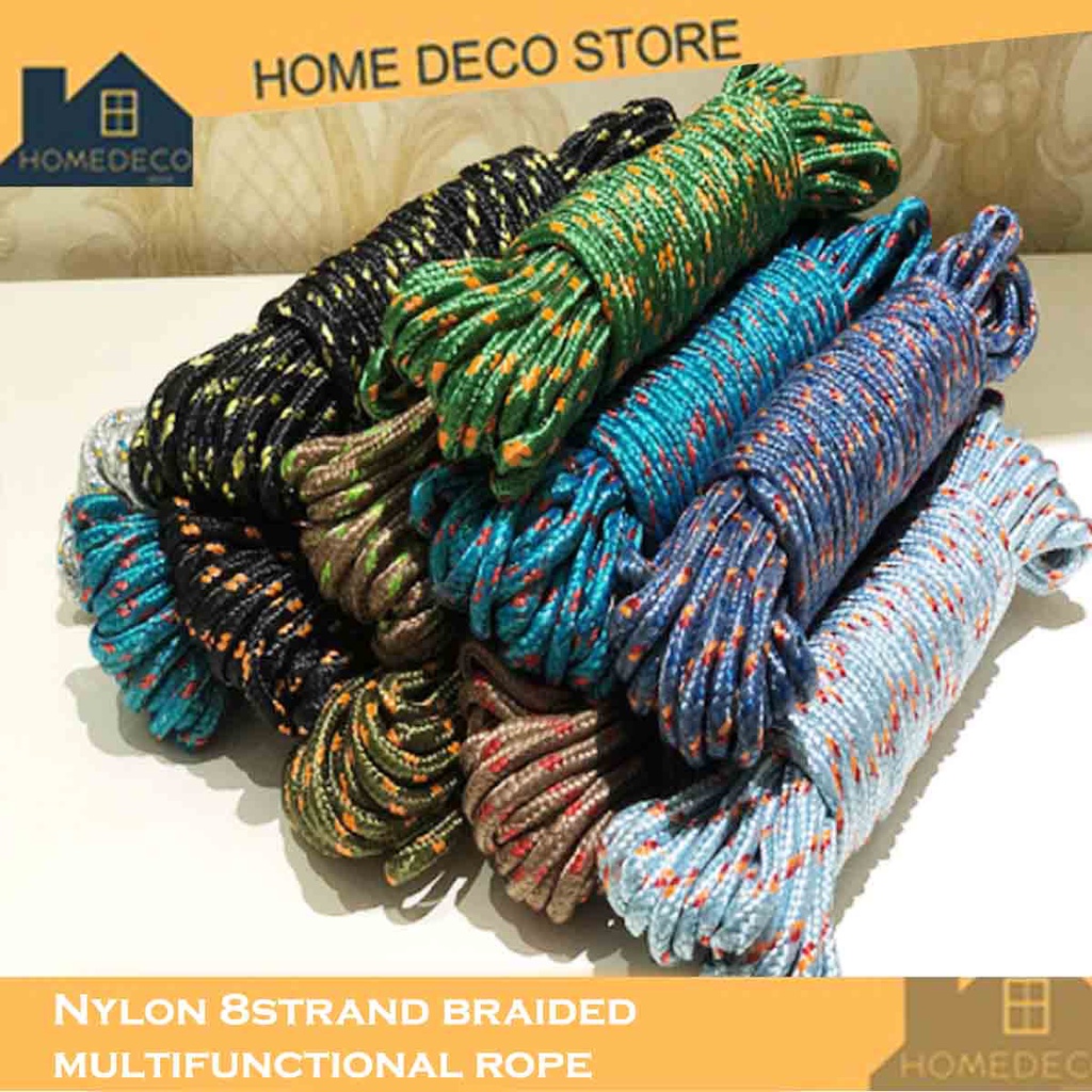 Home Deco Nylon 8 strand braided Multi-functional rope (11 Colors ...