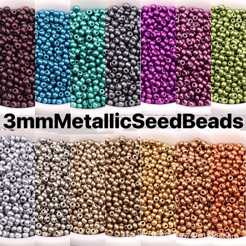 350grams Metallic Seed Beads | Glass Beads for DIY (3mm) | Shopee Philippines