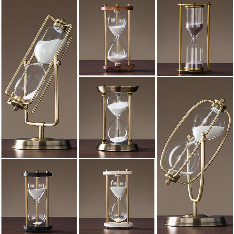1/2/3/4/5/10/15/30/60Min Metal Hourglass Nordic Creative Light Luxury ...