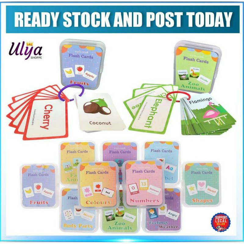Children Ring Flash Cards English Reading Learning Alphabet Letters ABC ...