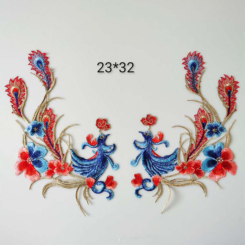 1Pc Large Phoenix Patches for Clothing Applique Sew on Embroidery Patch ...