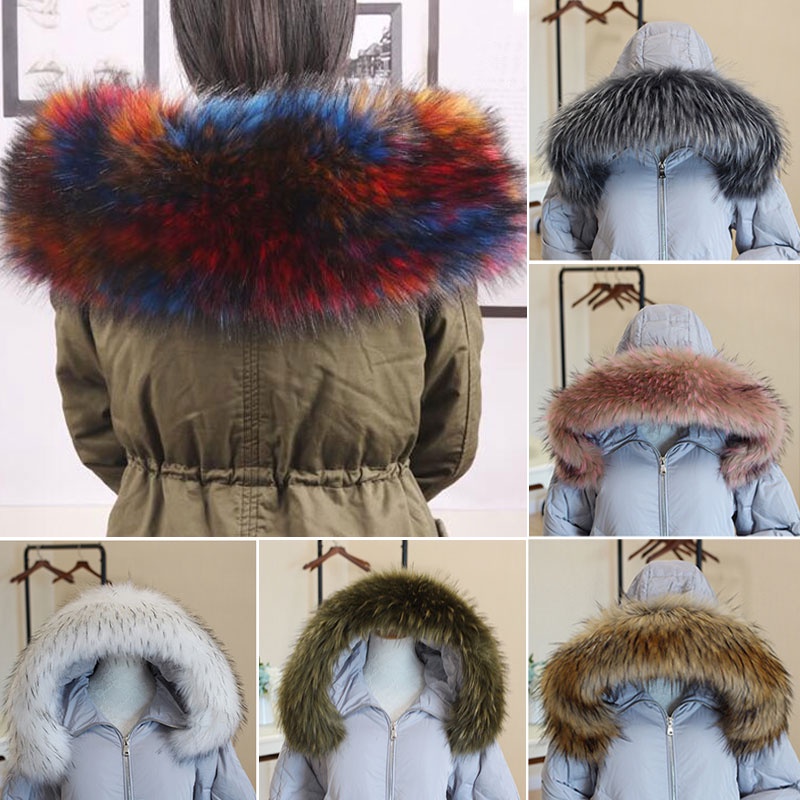 Fur Collar Faux Fur Trim Hoodie Custom Made Fur For Hood Collar Shawl ...