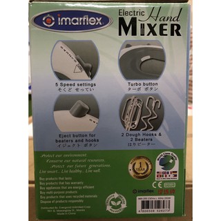 Imarflex IMX-250 Hand Mixer White IMX-250 White (Houseware Express ...