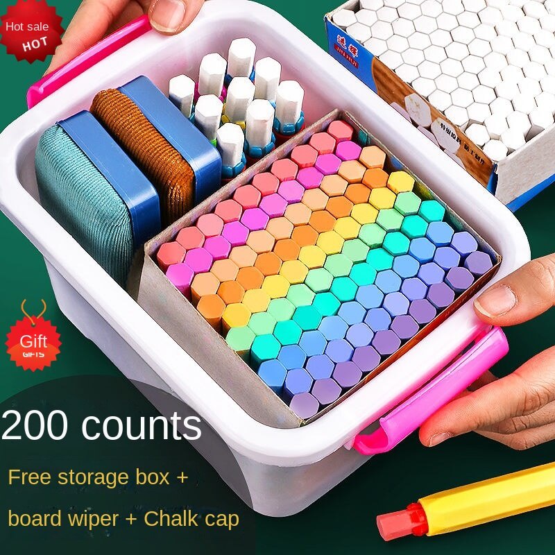 Colorful Chalk Non-Toxic Blackboard Newspaper Dedicated Children Dust ...