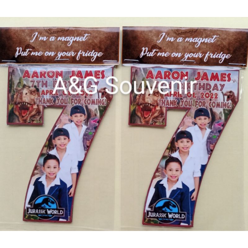 ref magnet souvenir number 7 jurrasic design | Shopee Philippines