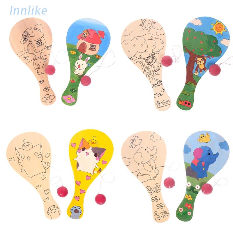 INN 1PC Brain Developmental Mini Hand Painting Racket for Baby Toddlers ...