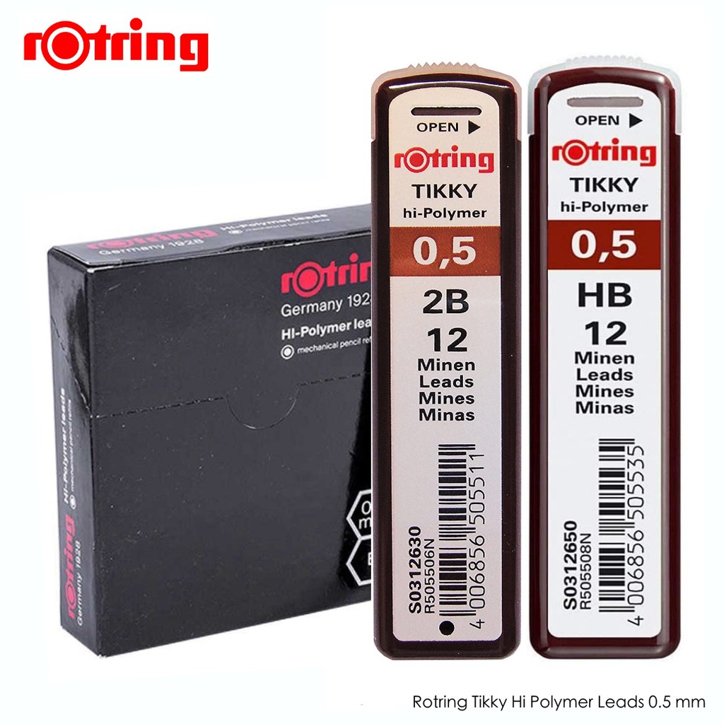 Rotring Mechanical Pencil Lead Tikky Hi-Polymer 0.5mm (10 Tubes Per Box ...