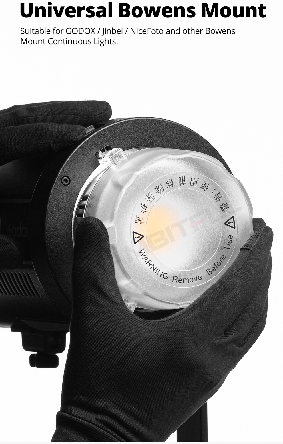 Godox Glass Cover Protector Cap for Godox NiceFoto Jinbei Bowens Mount ...