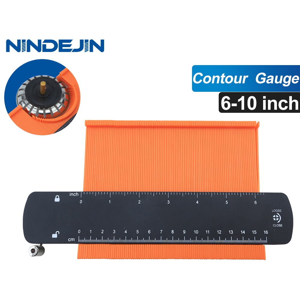 NINDEJIN Abs Contour Gauge 6/10 Inch Plastic Woodworking Profile ...