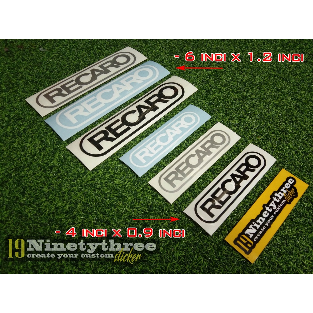 recaro car sticker/sticker cermin/design 1(1keping/1pcs) | Shopee ...
