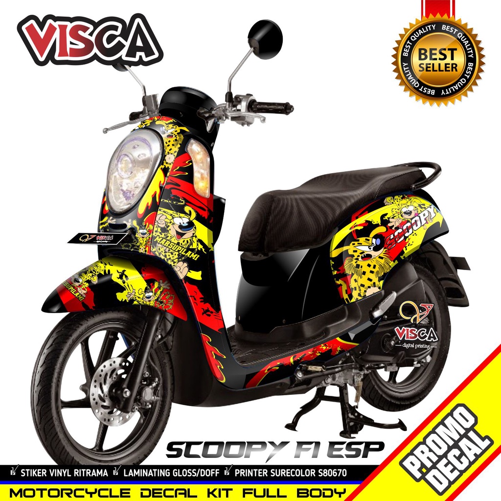 Scoopy Decal Sticker Scoopy Sticker Decal Scoopy Motorcycle Decal ...