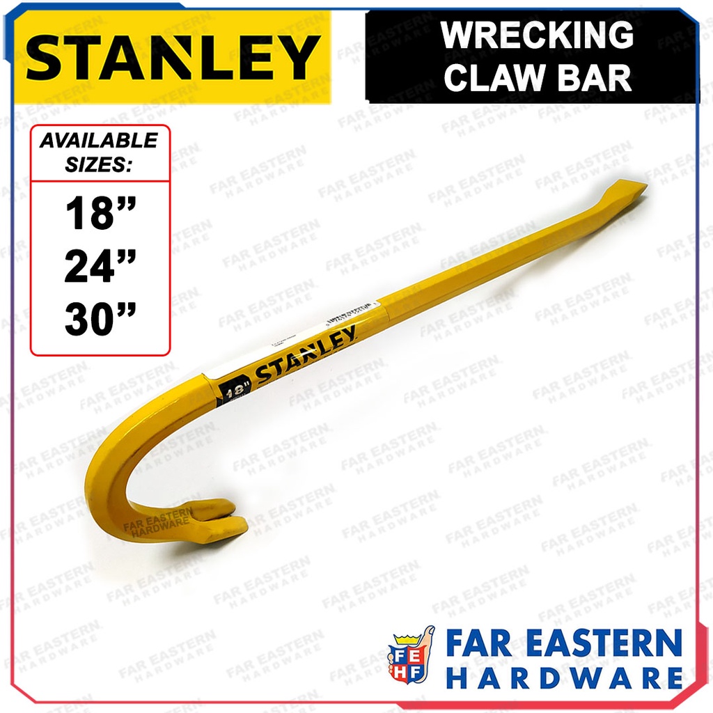 STANLEY Wrecking Pry Claw Bar 18" 24" 30" STHT | Shopee Philippines