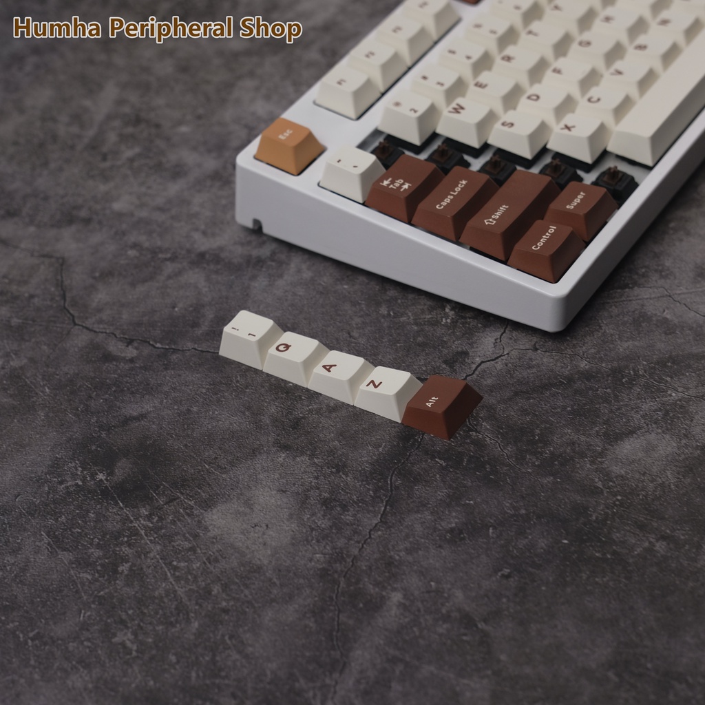 Humha Tiramisu keycap 166 keys PBT material Dye-Sublimation Cherry profile Mechanical Keyboard ...